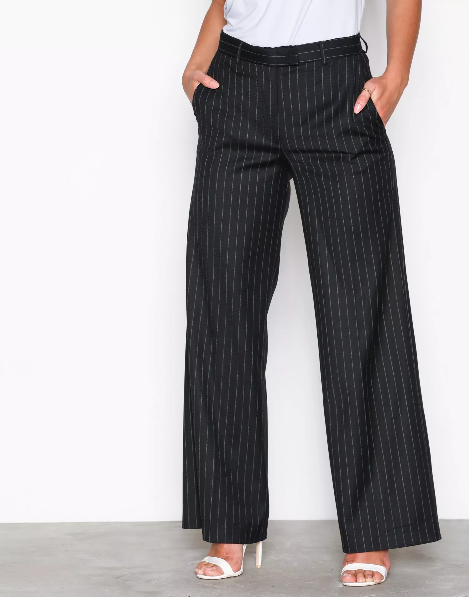 Buy J Lindeberg Kori Wool Pin Black Stripe