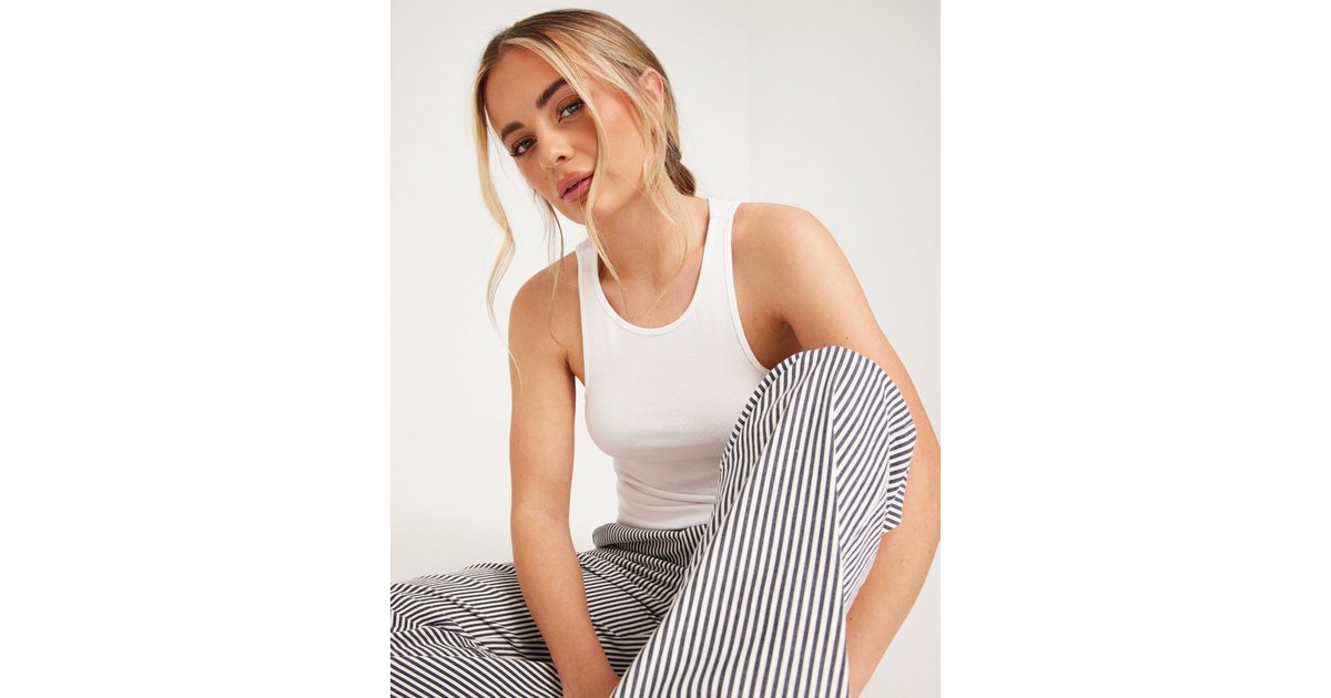Buy Only Onlkenya Rib Tank Top Jrs Noos - White 