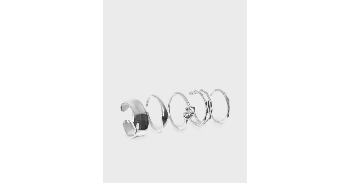Buy Nelly Melted Halo Ring Package Silver